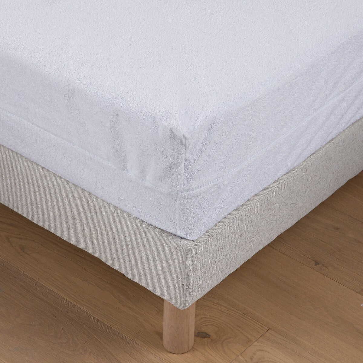 Housse matelas intégrale antiacarien - Blanc - 140 x 190 cm | Leroy Merlin