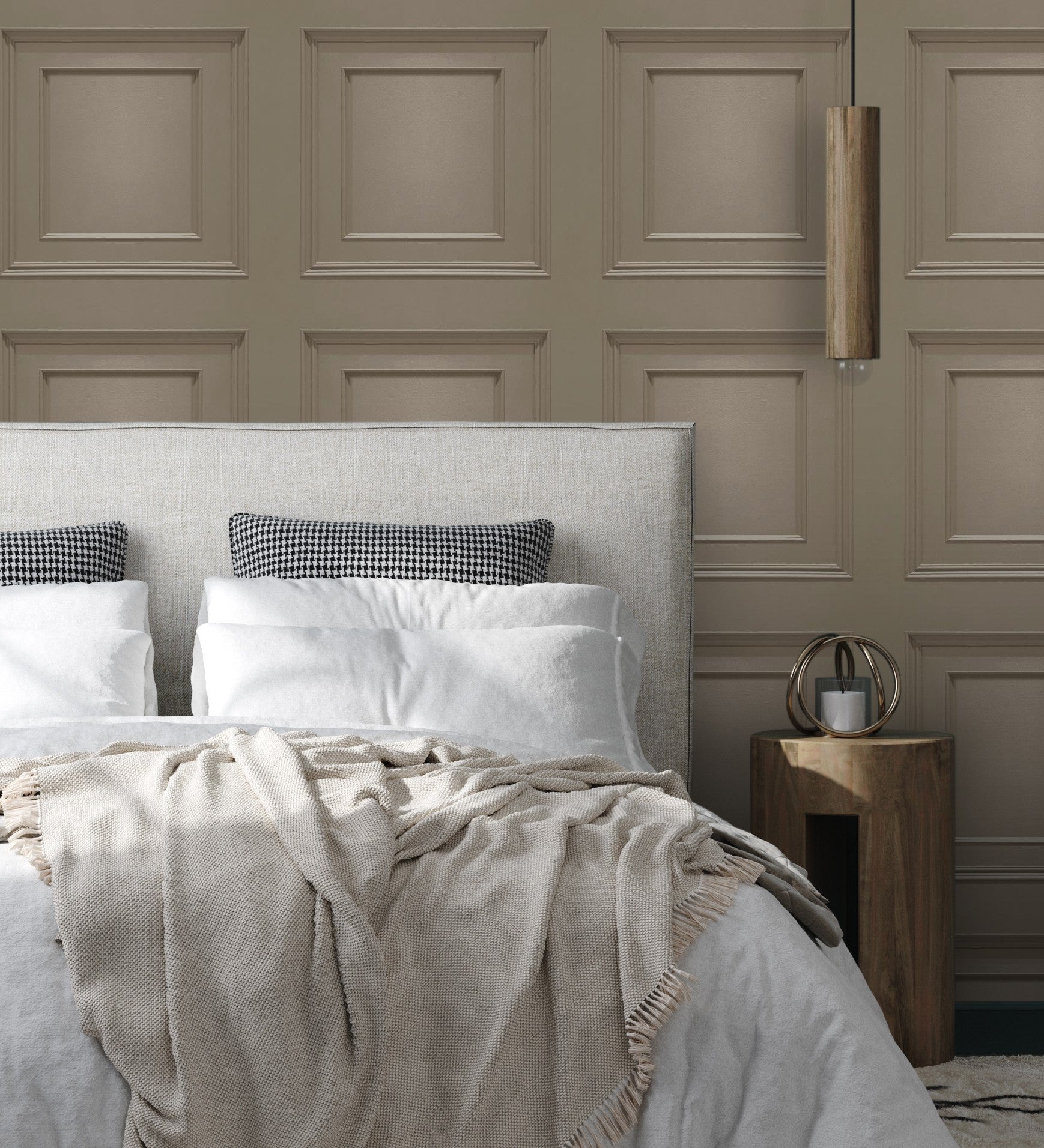 Muestra DIN A4 de Papel pintado con efecto visual de casetones de ...