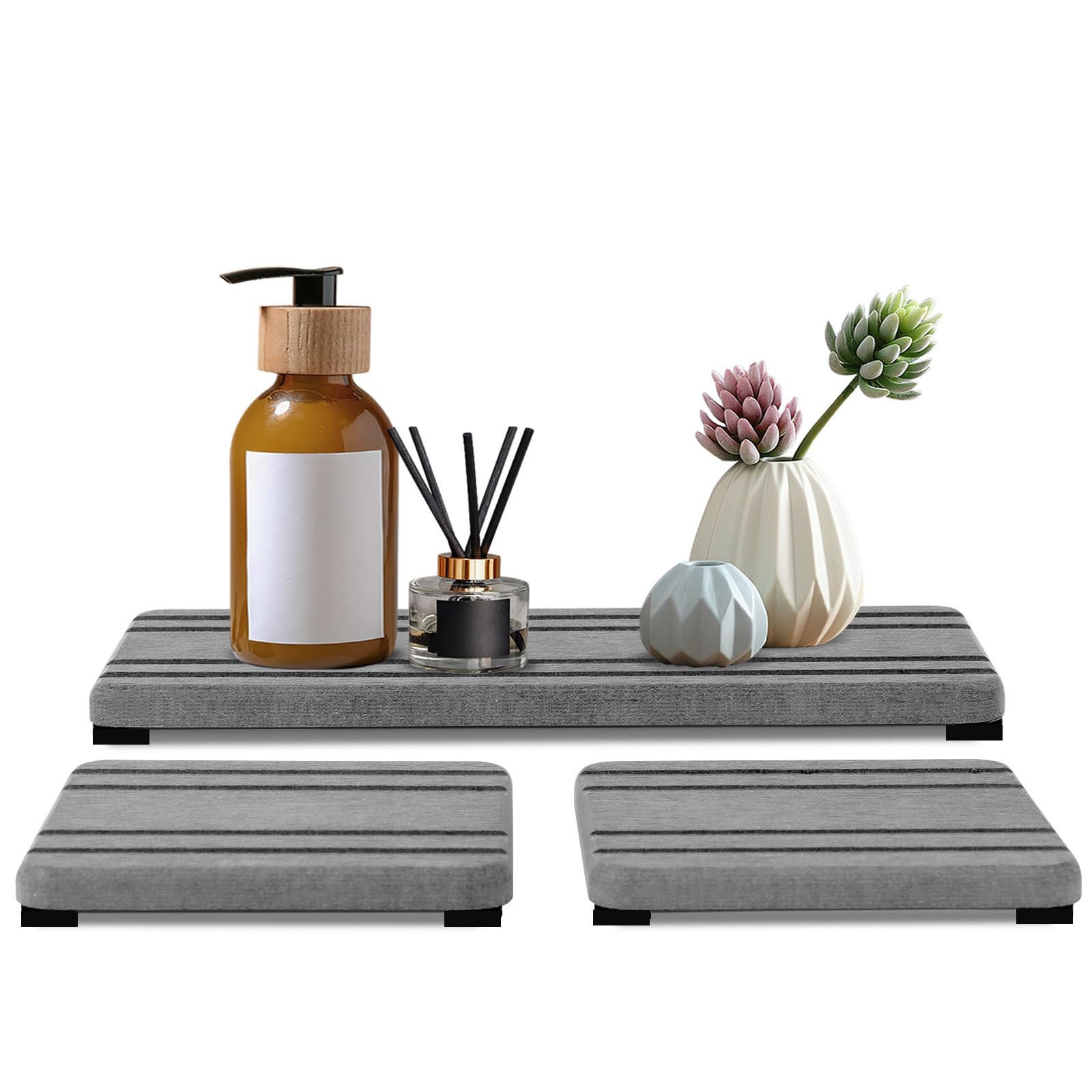 Plateau en pierre absorbante, tapis en terre de diatomées, plateaux de ...