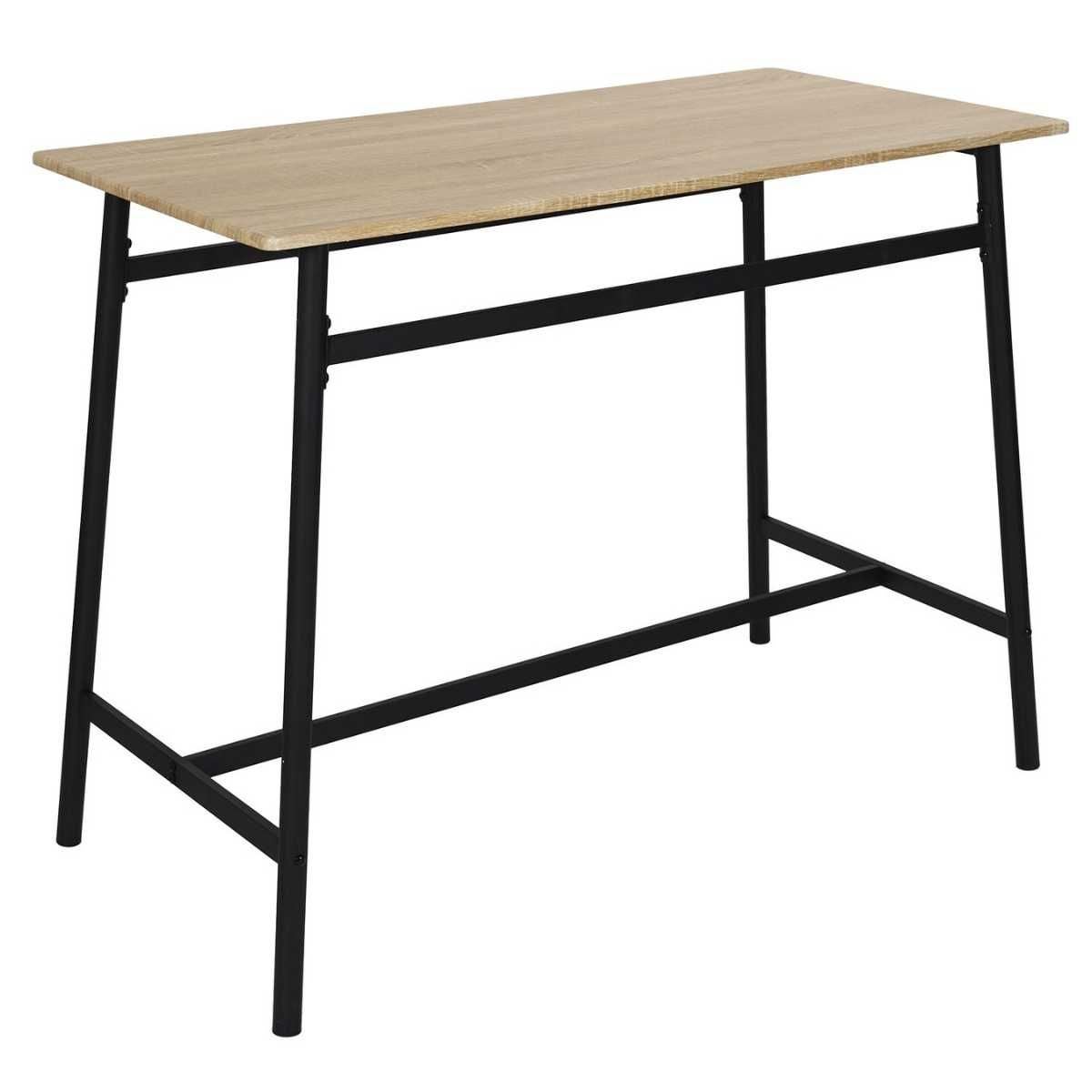 DARA - Table mange-debout structure métallique plateau aspect bois | Leroy Merlin