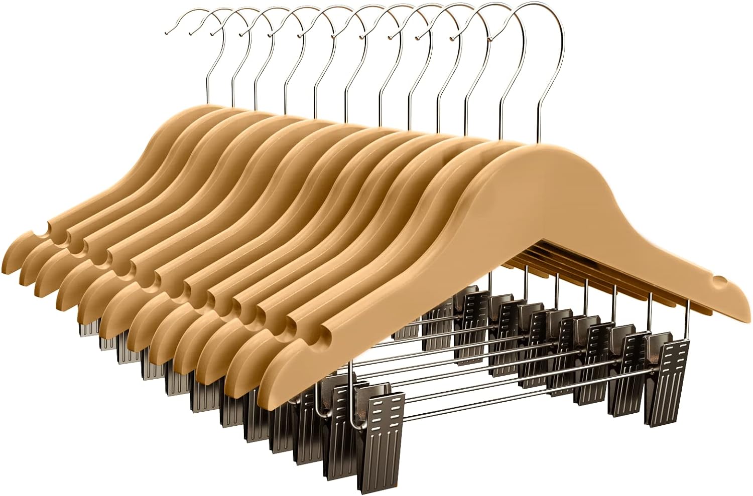 COM-FORT HOUSE | Percha Madera Cadete con Pinzas| Percha Infantil ...