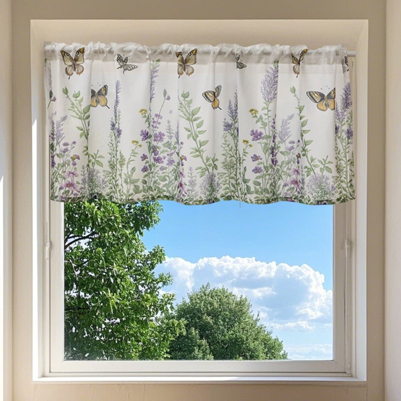 Rideau court de style campagnard américain, demi-rideau imprimé ...