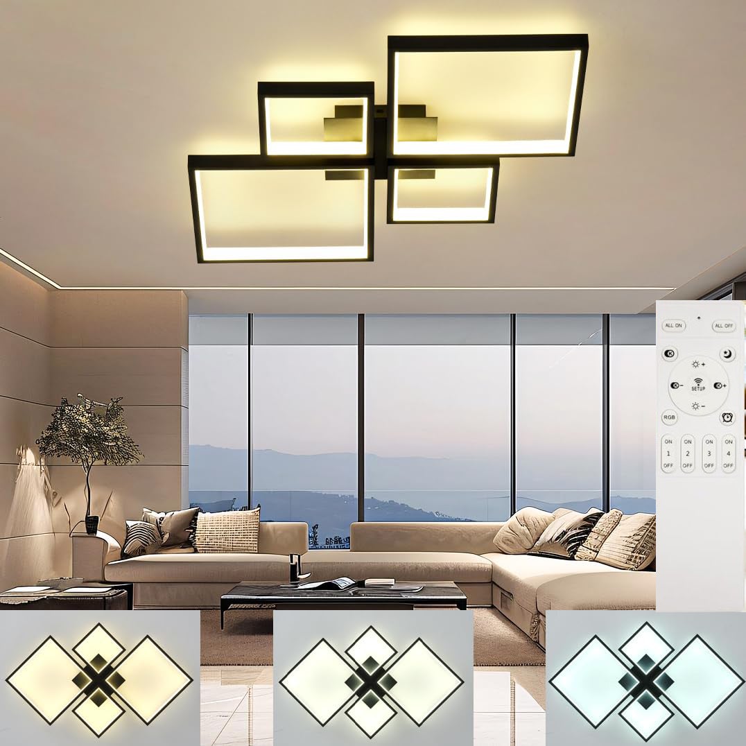 Plafonnier à intensité variable, plafonnier LED, température de couleur ...