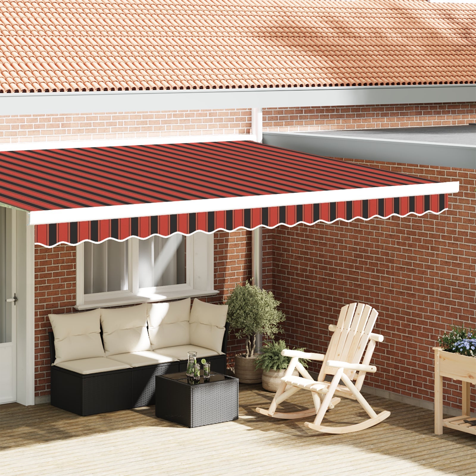 VidaXL Volanda de toldo para marco de 4.5 m Multicolor 4.3x0.2 m ...