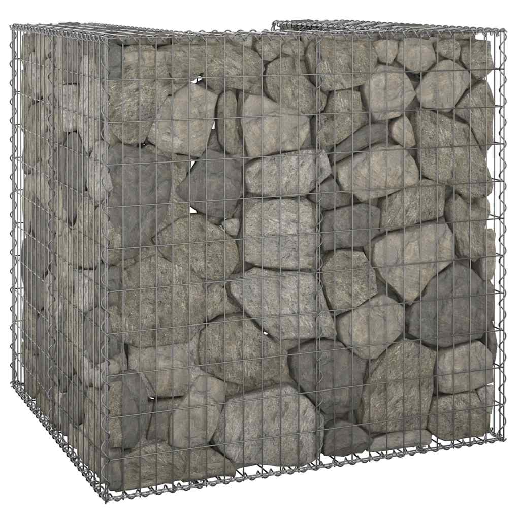 Mur en gabion pour poubelle Acier galvanisé 110x100x110 cm | Leroy Merlin