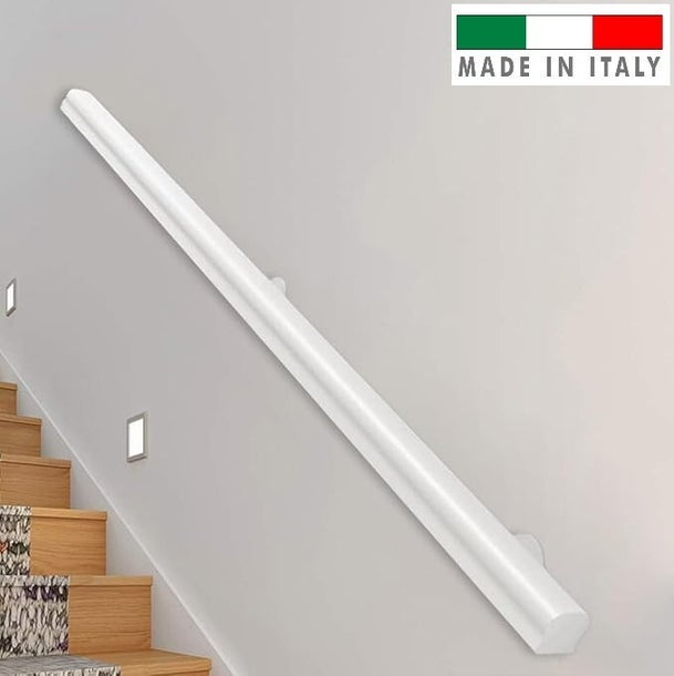 Pasamanos de madera | Longitud 150 cm | Color blanco | Fabricado en ...