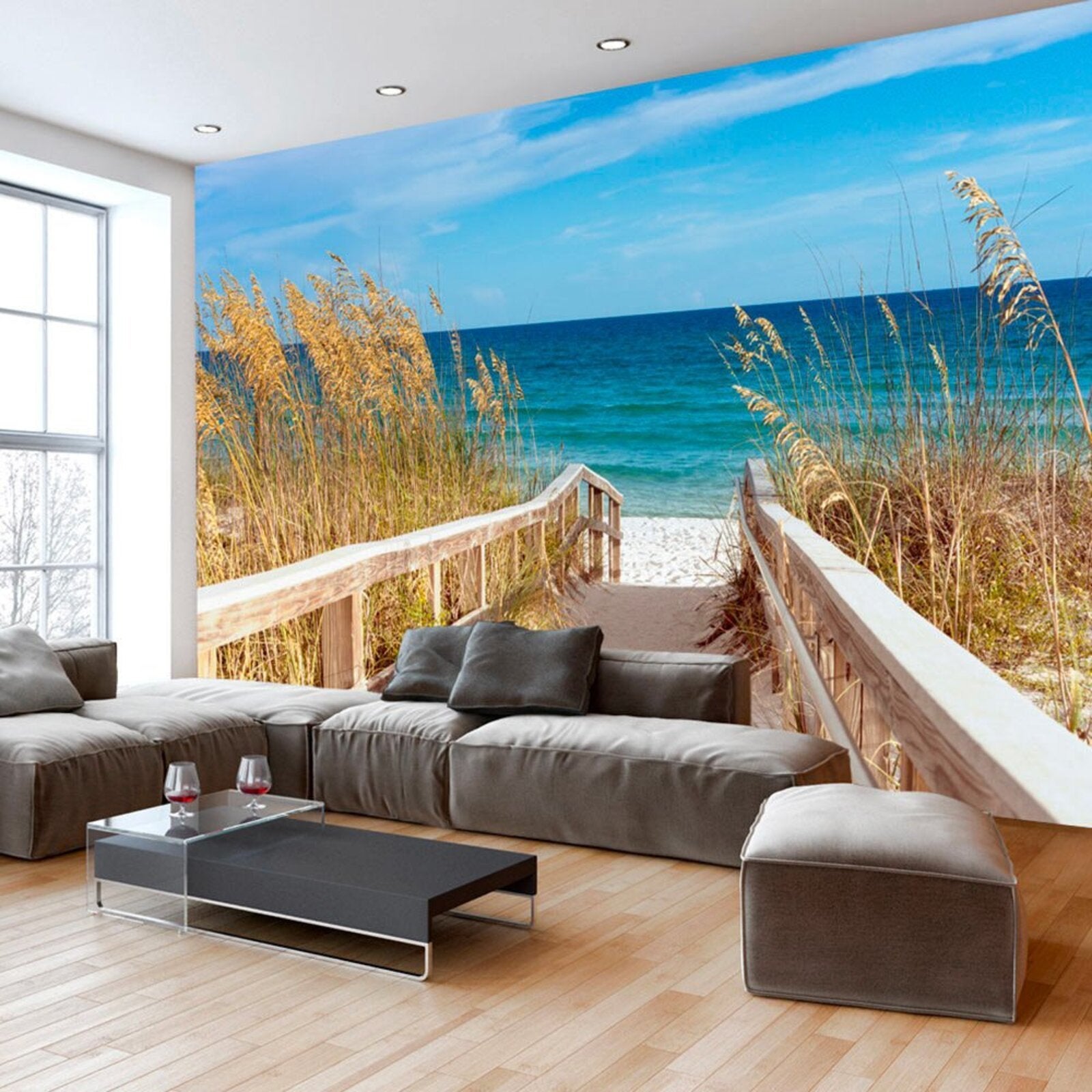 Papier peint l'été au bord de la mer - 300 x 210 cm | Leroy Merlin