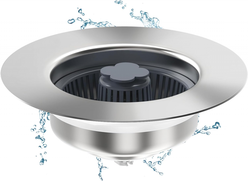 Ensemble 3 en 1 de bonde et crépine pour évier de cuisine, bonde ...