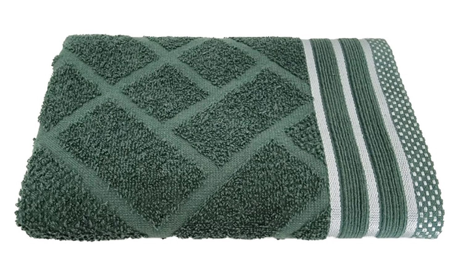 Toalla JACQUARD Verde Emeraude - 70x140 | Leroy Merlin