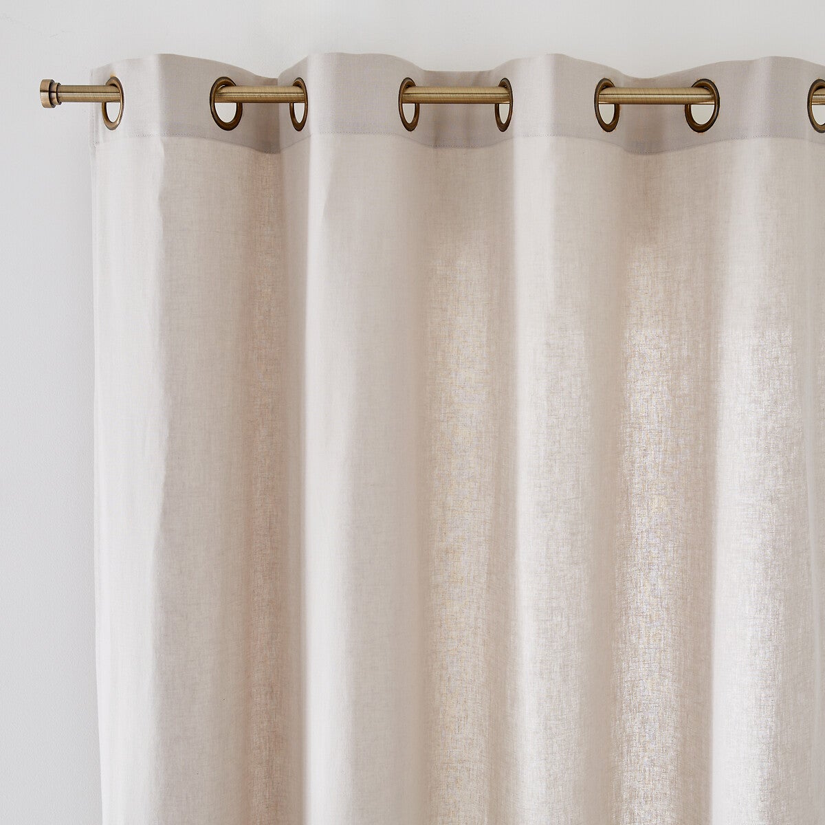 Rideau métis à oeillets, Lincot - Naturel - 300 x 135 cm | Leroy Merlin