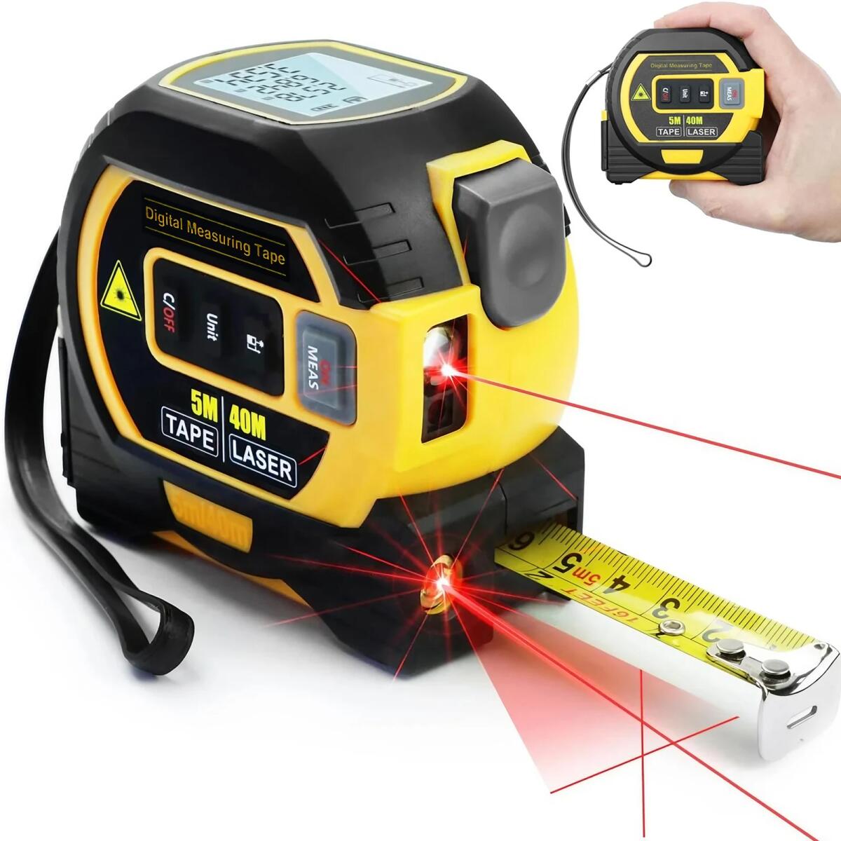 Télémètre laser 3In1 Laser 40M Distance Mètre de mesure Tape laser ...