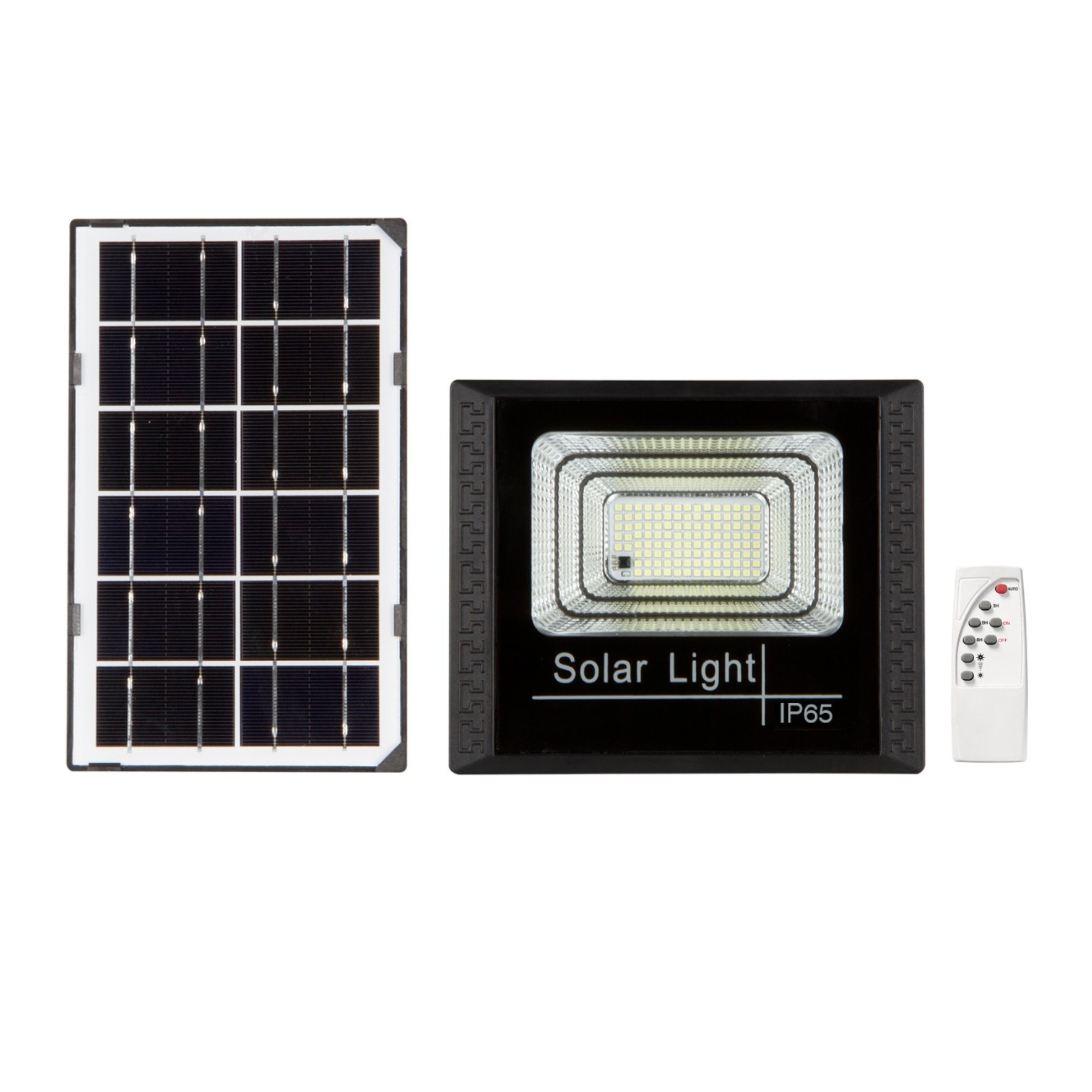 Proyector Led Solar 40W 550lms 114leds Con Mando Panel Separado 7500K ...