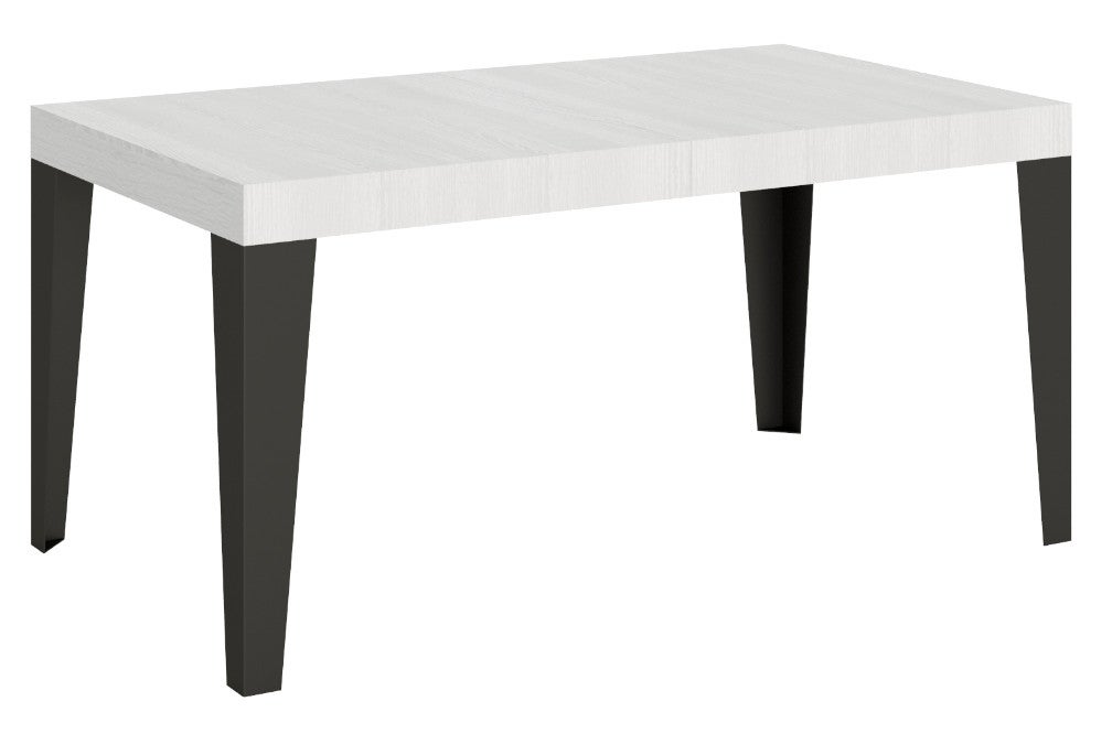 Mesa de comedor extensible Flavio-Color Blanco-Base y soporte con ...