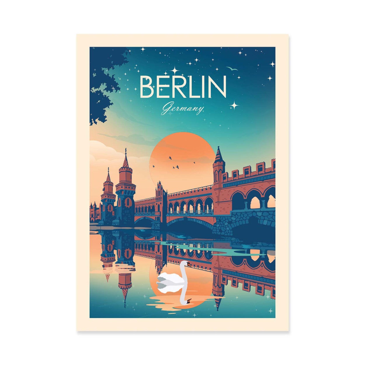 Affiche d’art 50 x 70 cm - Berlin - Studio Inception | Leroy Merlin