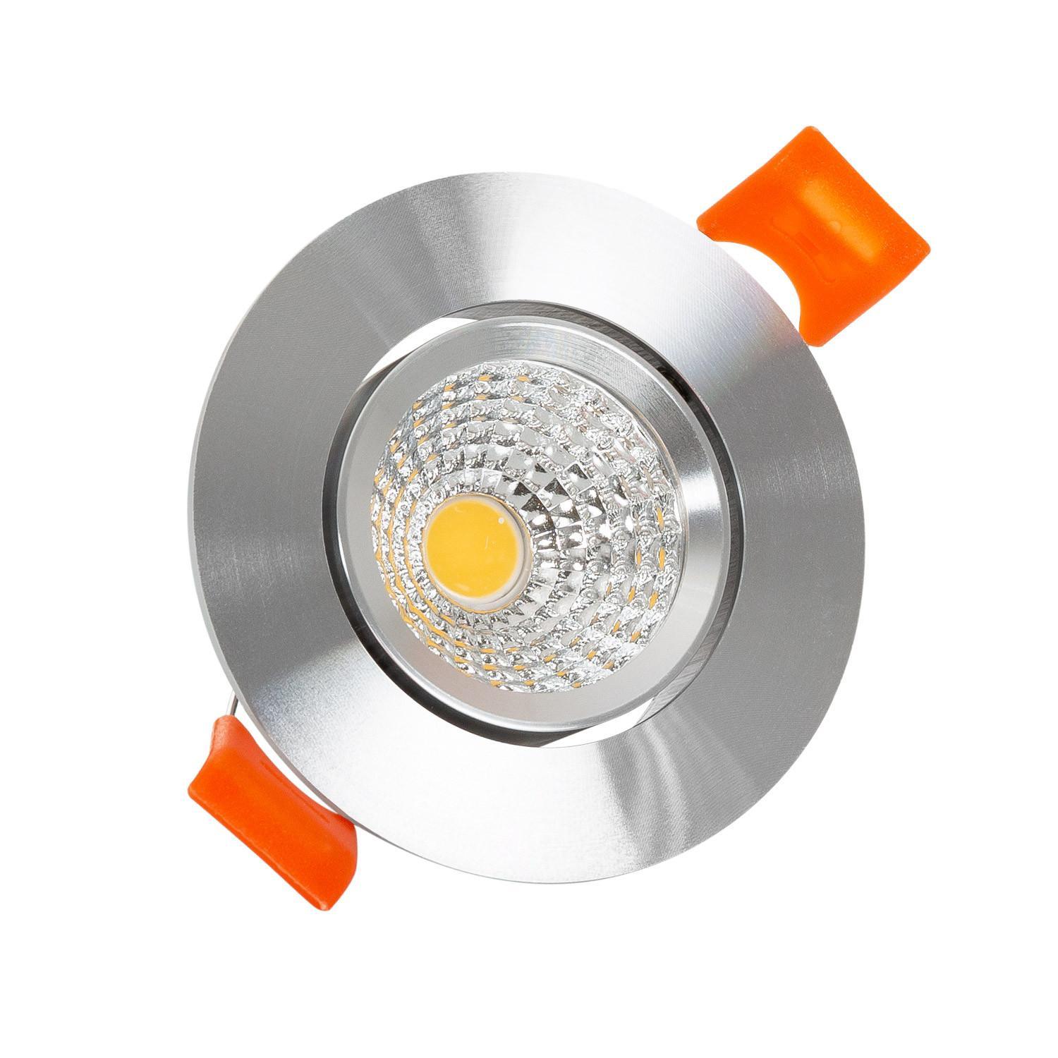 Ledkia Downlight LED 5W Circolare COB CRI90 Foro Ø 55mm Argento No ...