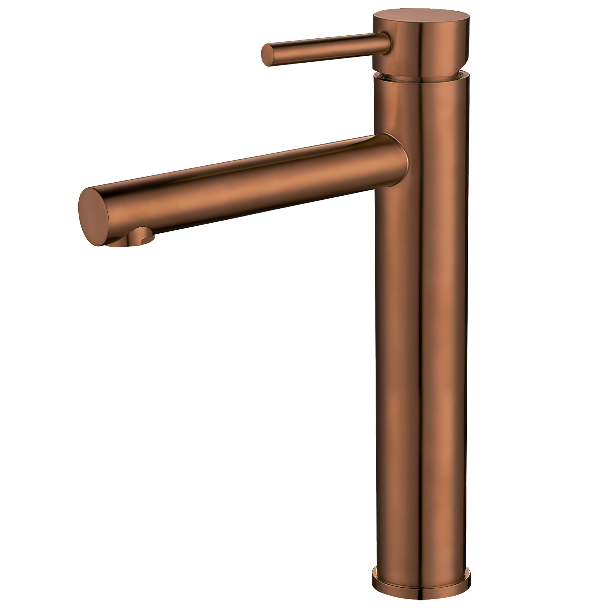 Valaz Grifo de lavabo alto para pica monomando redondo caño oro rosa ...