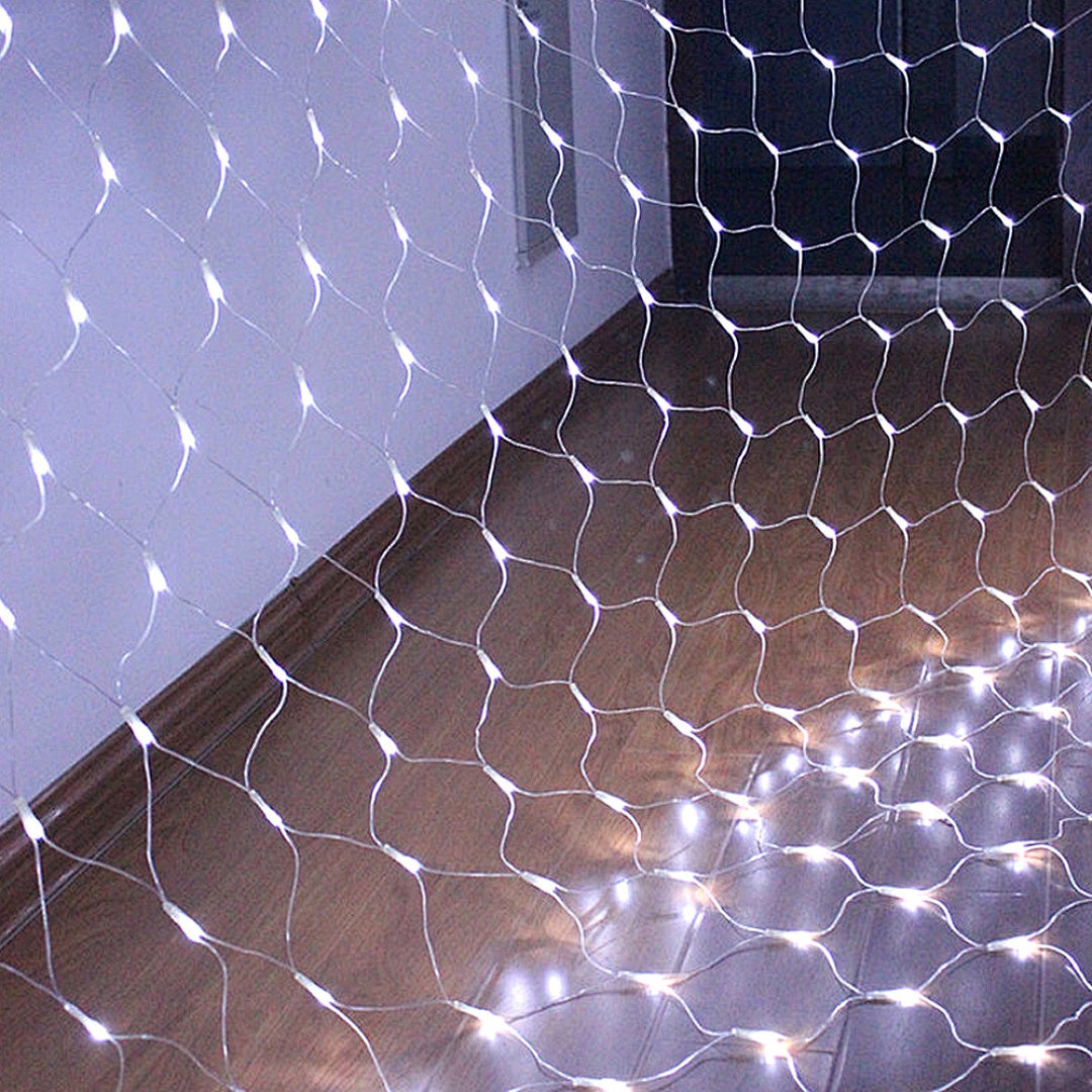 Filet Lumineux LED 4.5x1.6M Chaîne lumineuse avec 8 modes Rideau ...