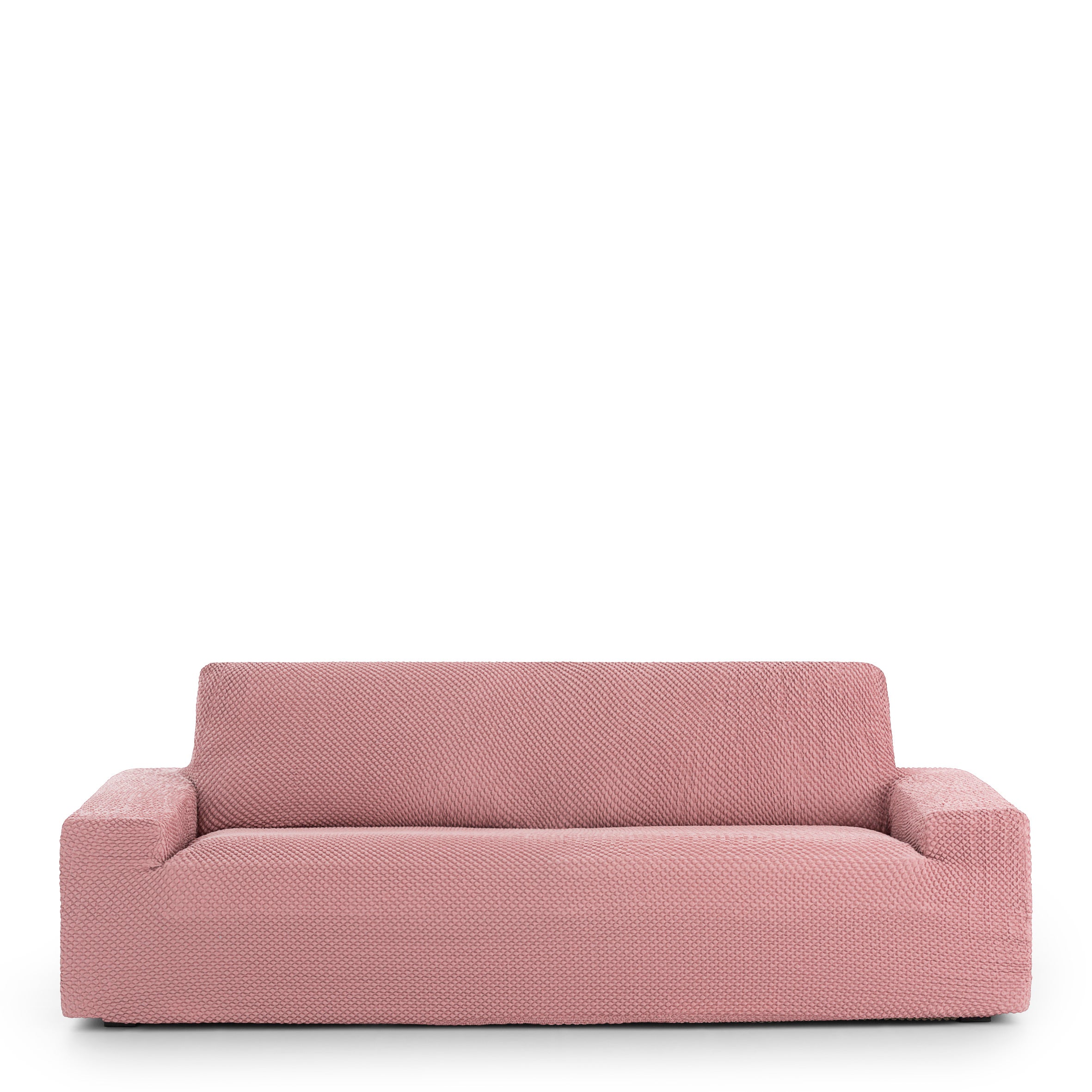 Housse de canapé 3 places extensible rose 180 - 260 cm | Leroy Merlin