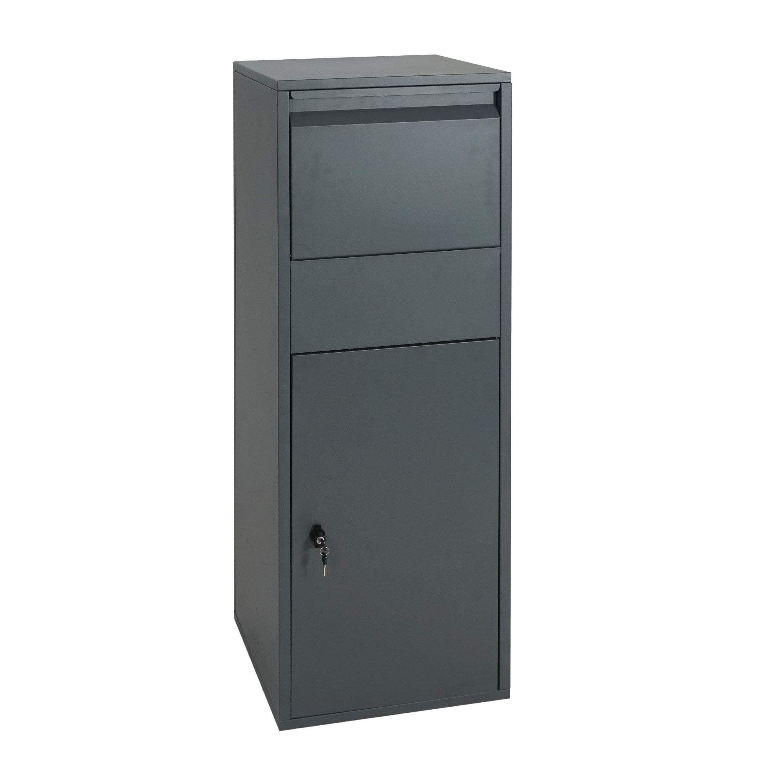 Boîte à colis boîte aux lettres sur pieds avec serrure 140x46x45 cm ...