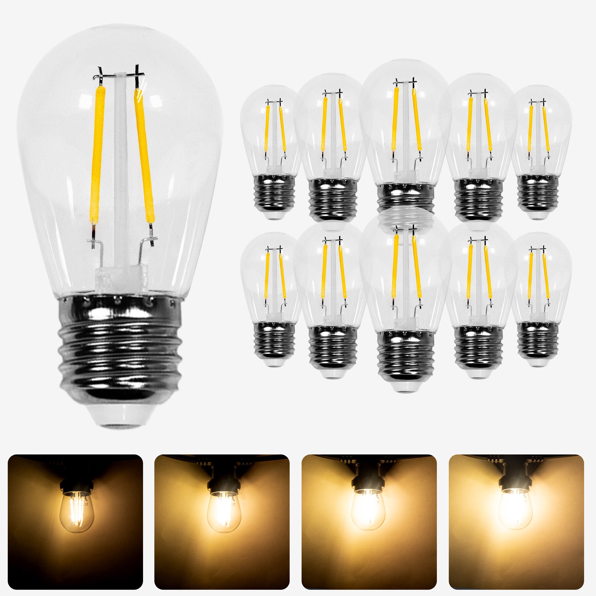 Lot 10 Ampoules Led Filament Transparentes E27 Dimmables SKYLANTERN ...