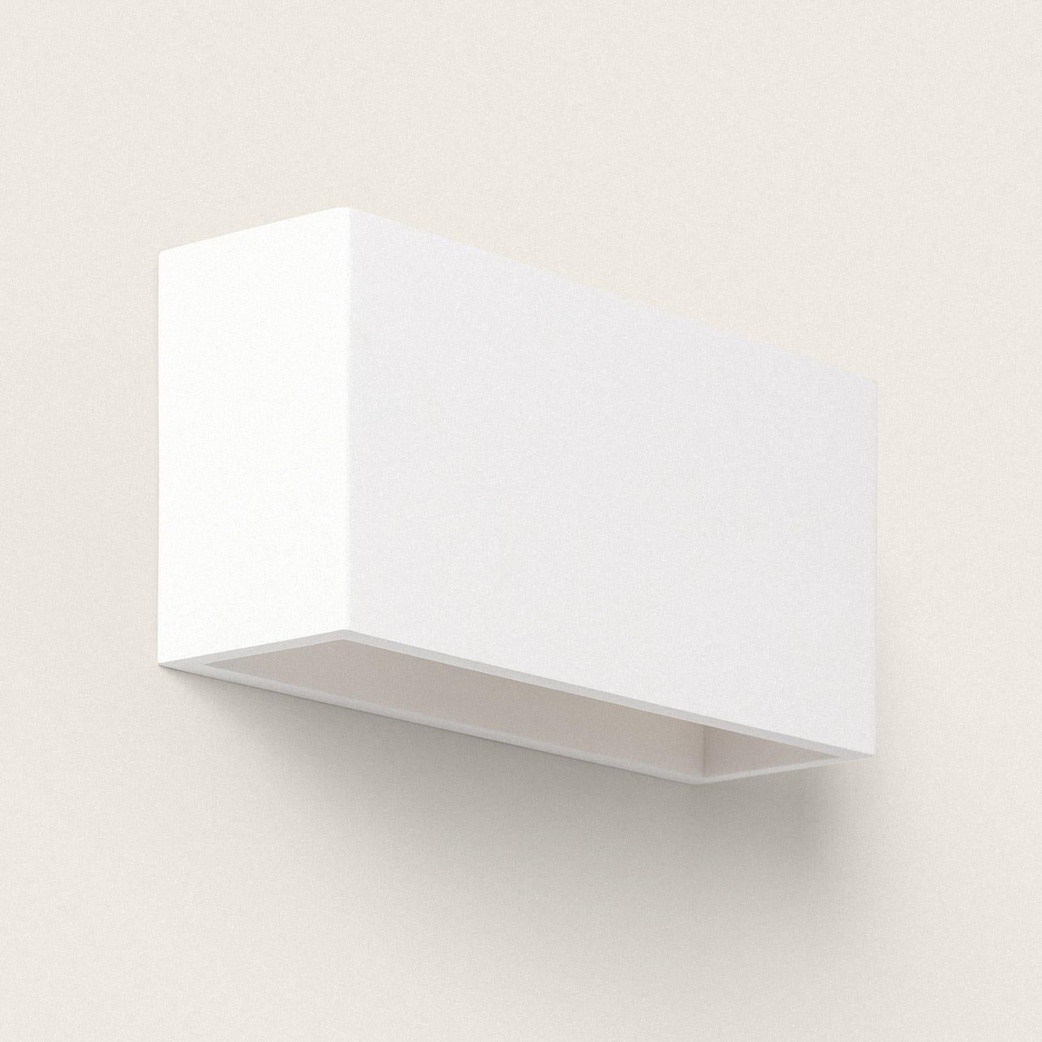 Aplique de Pared Yeso Ebin Square, Blanco, Yeso, G9, IP20, 120 mm x 250 ...