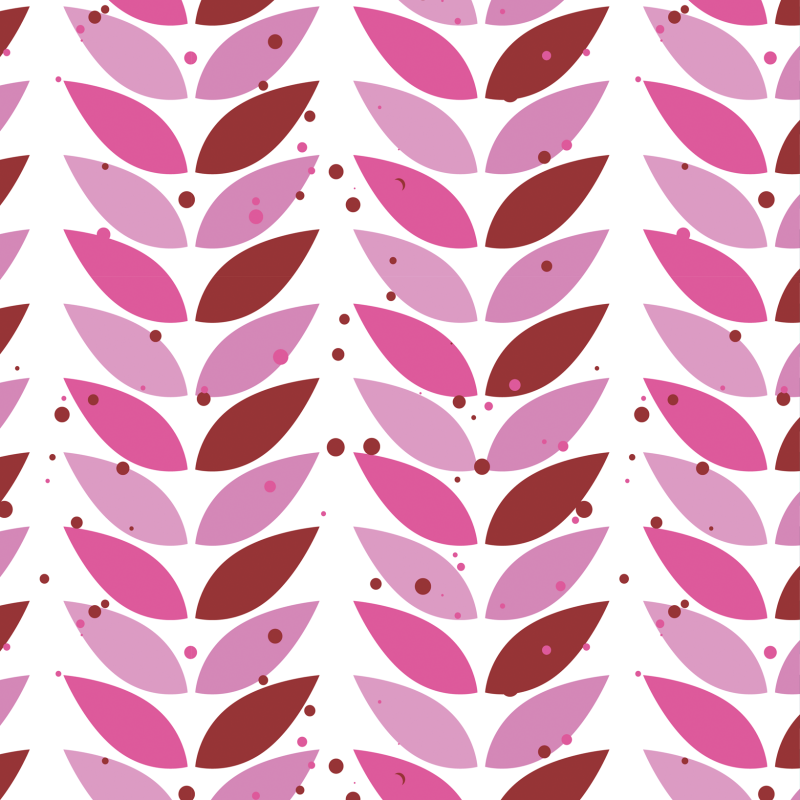 Papel Pintado Floral Hojas Rosas | Leroy Merlin