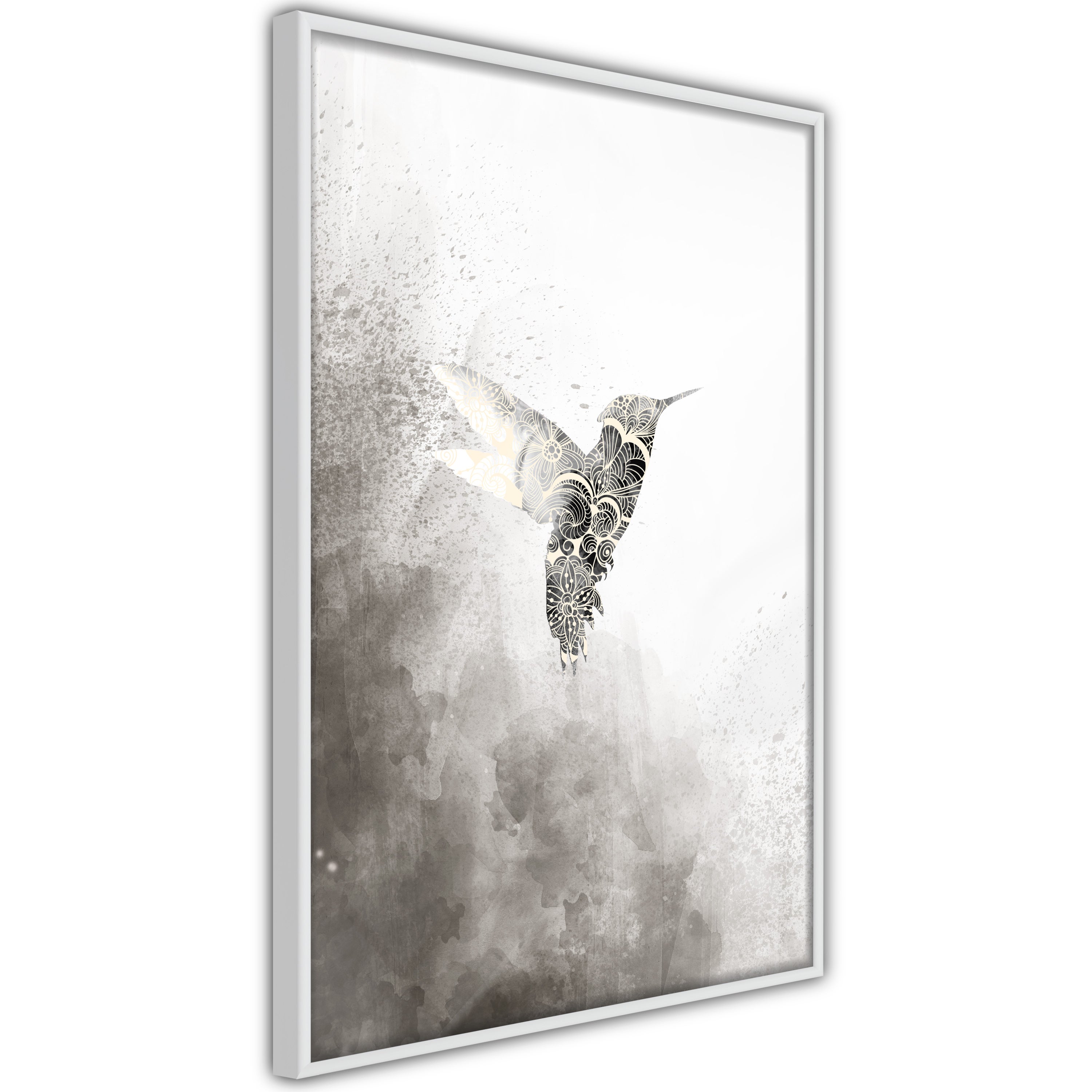 Poster et affiche - Hummingbird in Shades of Grey - 30x45 | Leroy Merlin
