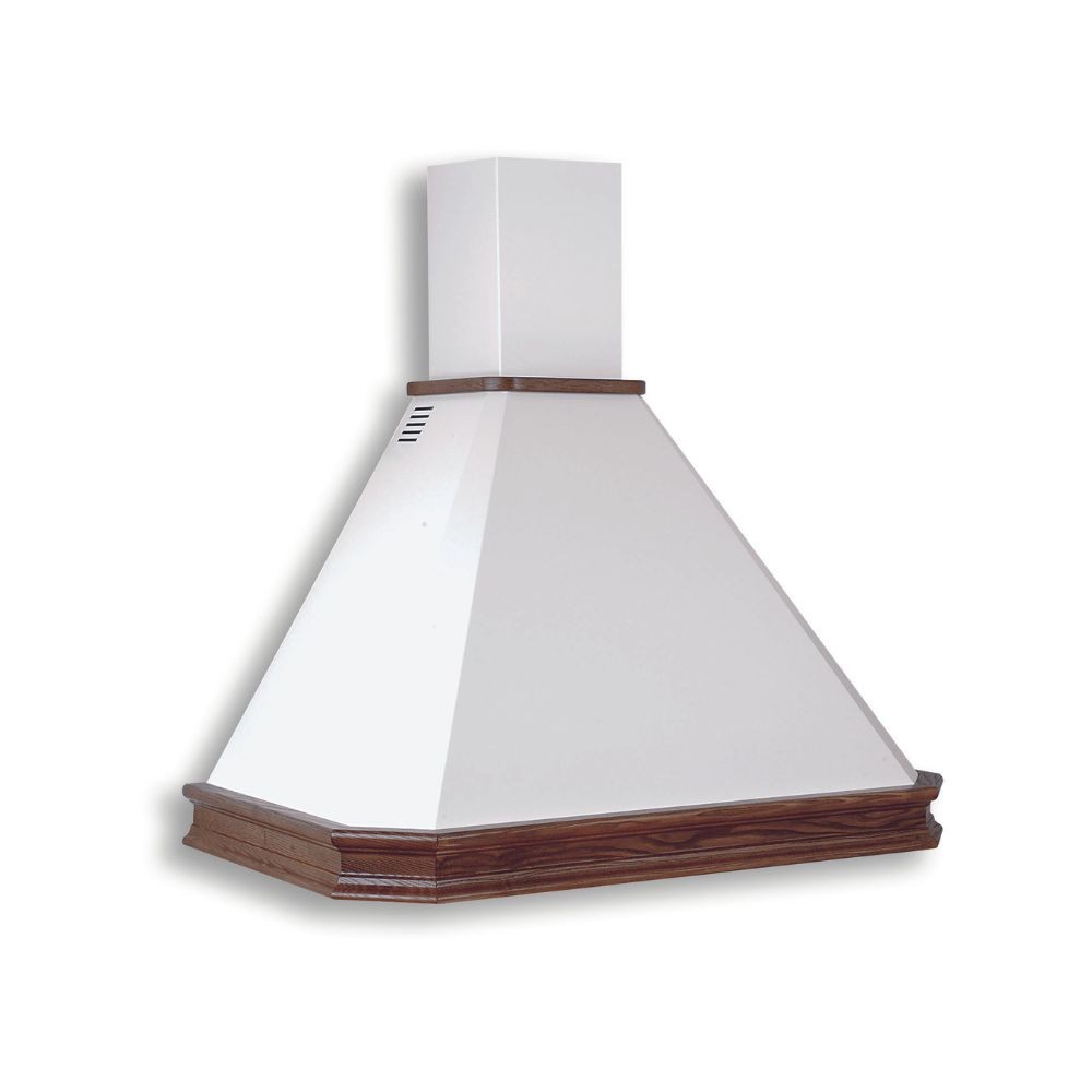 Cappa rustica a parete color panna bucciato e massello - Samet Mattei ...