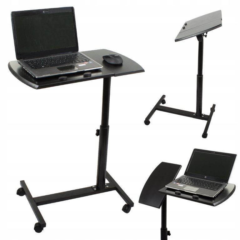 Scrivania PC Regolabile con 4 Ruote Gommini Antiscivolo per Casa ...
