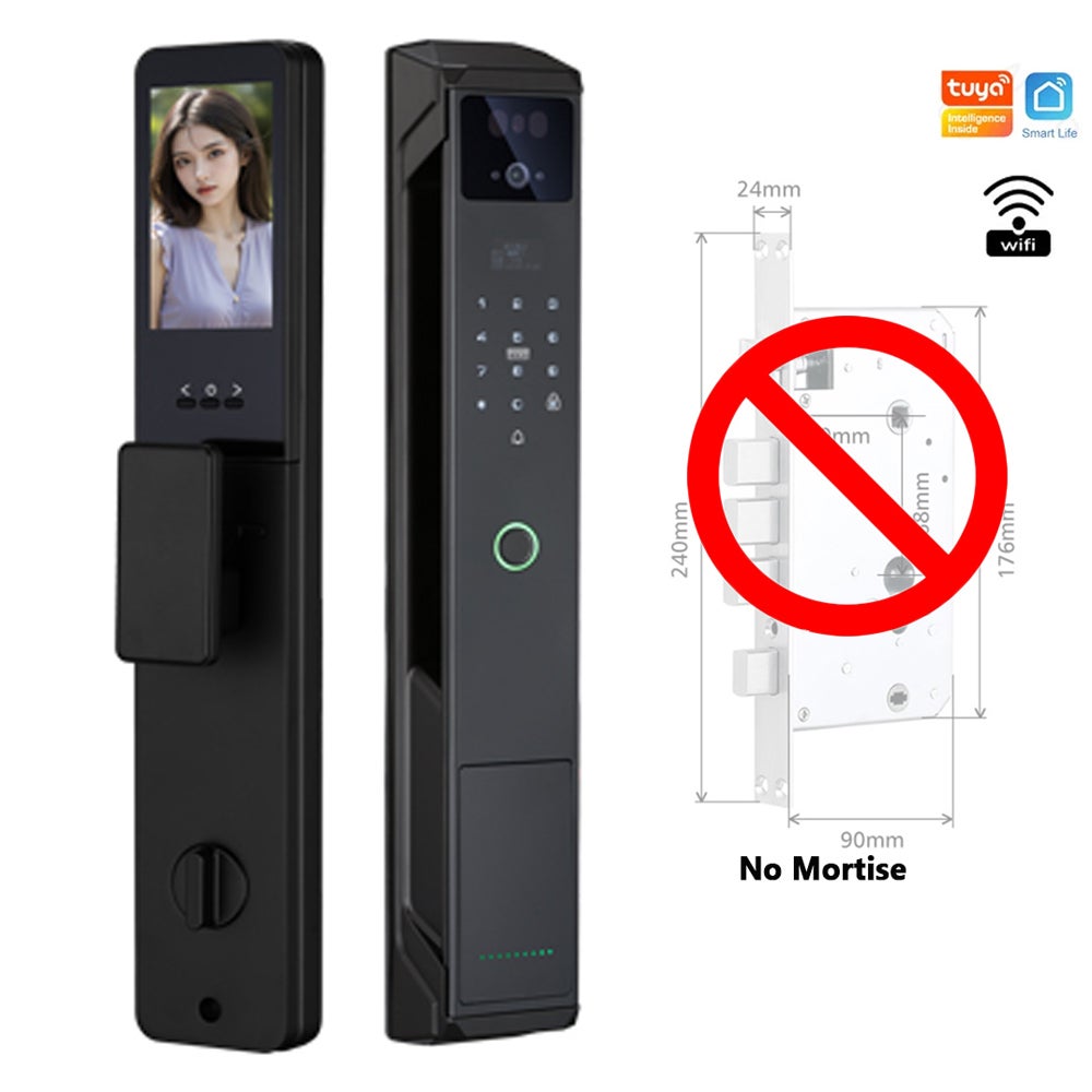 Serrure de porte intelligente avec reconnaissance faciale 3D, caméra ...
