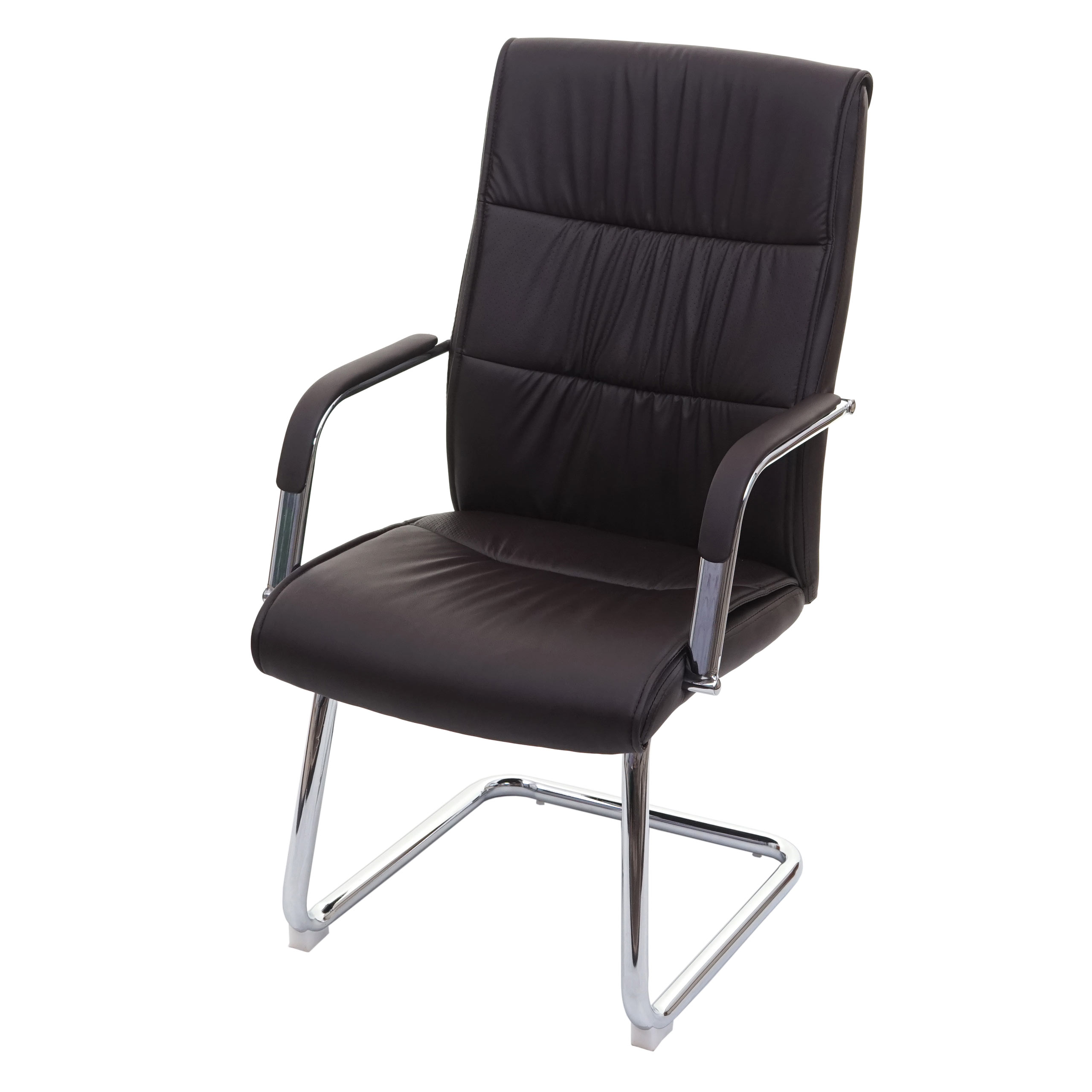 Chaise de conférence HWC-A49, chaise visiteur cantilever, similicuir ...