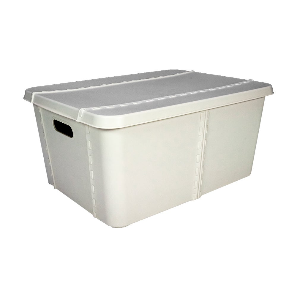 Life story caja almacenaje con tapa small 15l light grey | Leroy Merlin