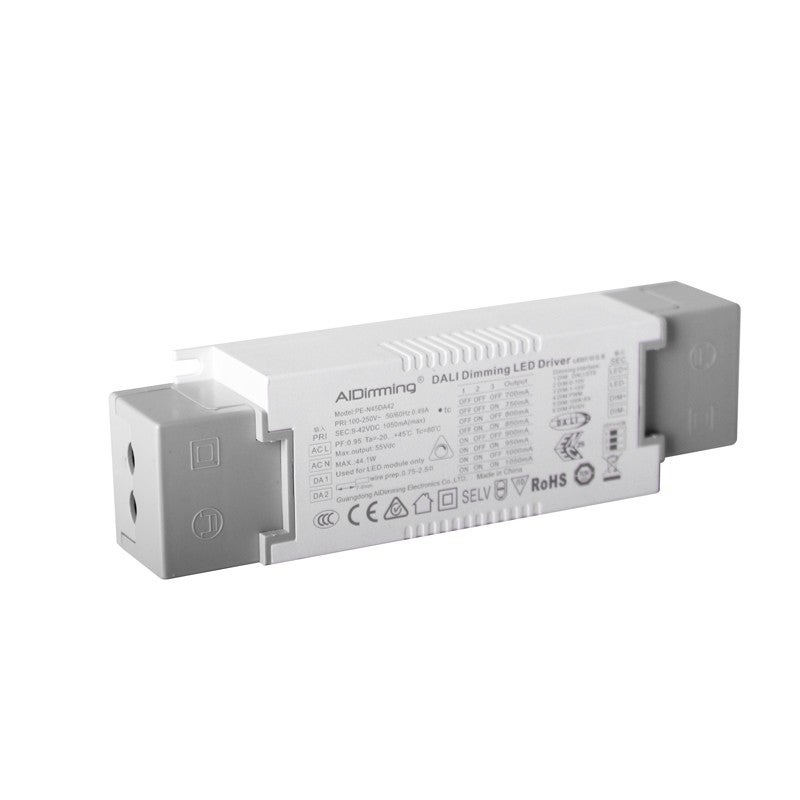 Driver dimmable DALI - PUSH - 0-10V 9-42VDC Multicourant 700-1050mA ...