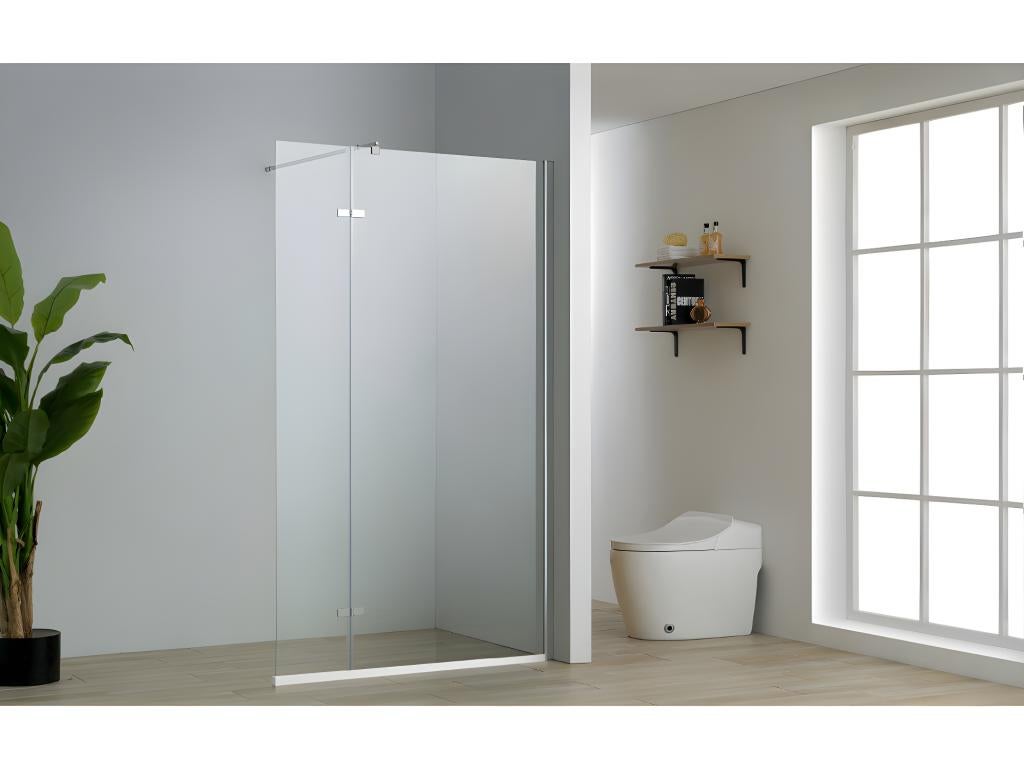 Parete per doccia walk in con porta girevole - 120 (90+30) x 200 cm ...