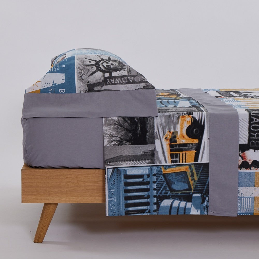 Juego de Sábanas 135x200 - Color Gris / plata - Juego de 3 unidades ...