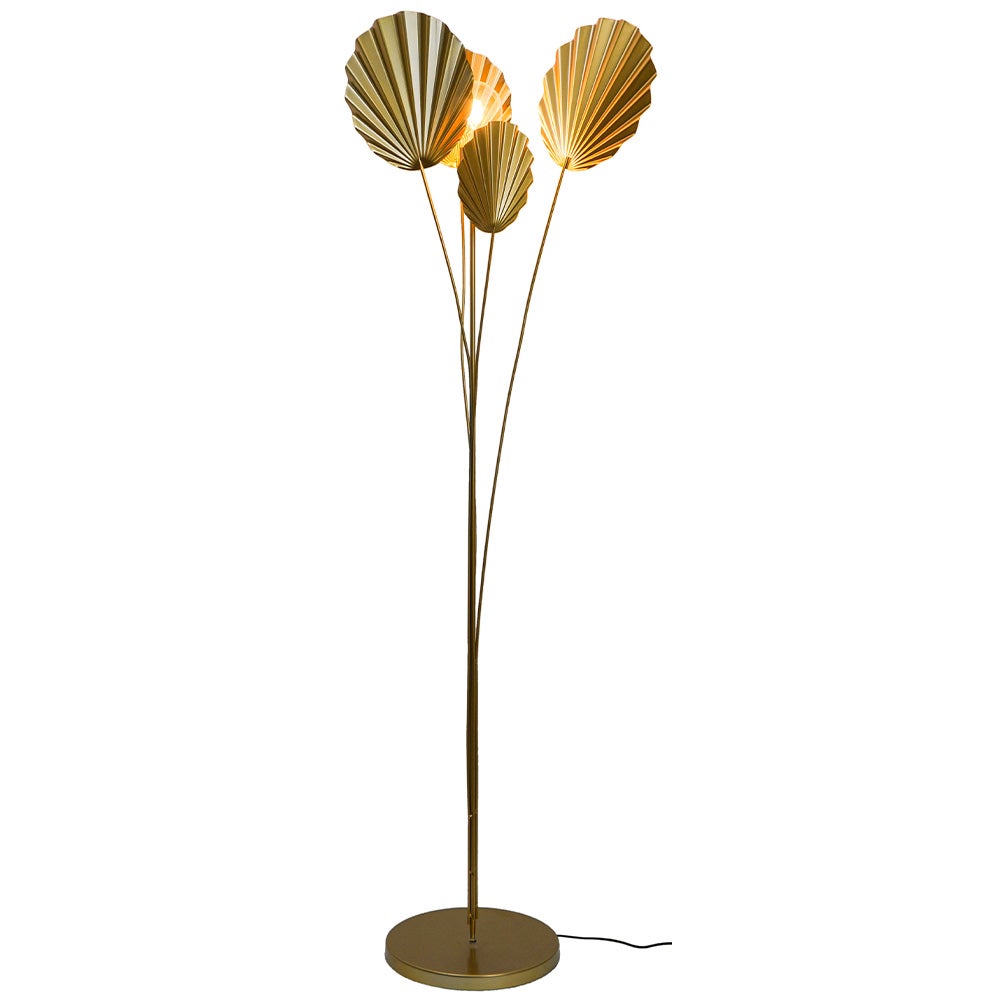 Lampadaire d'intérieur design Zephyr 158cm métal doré compatible LED ...