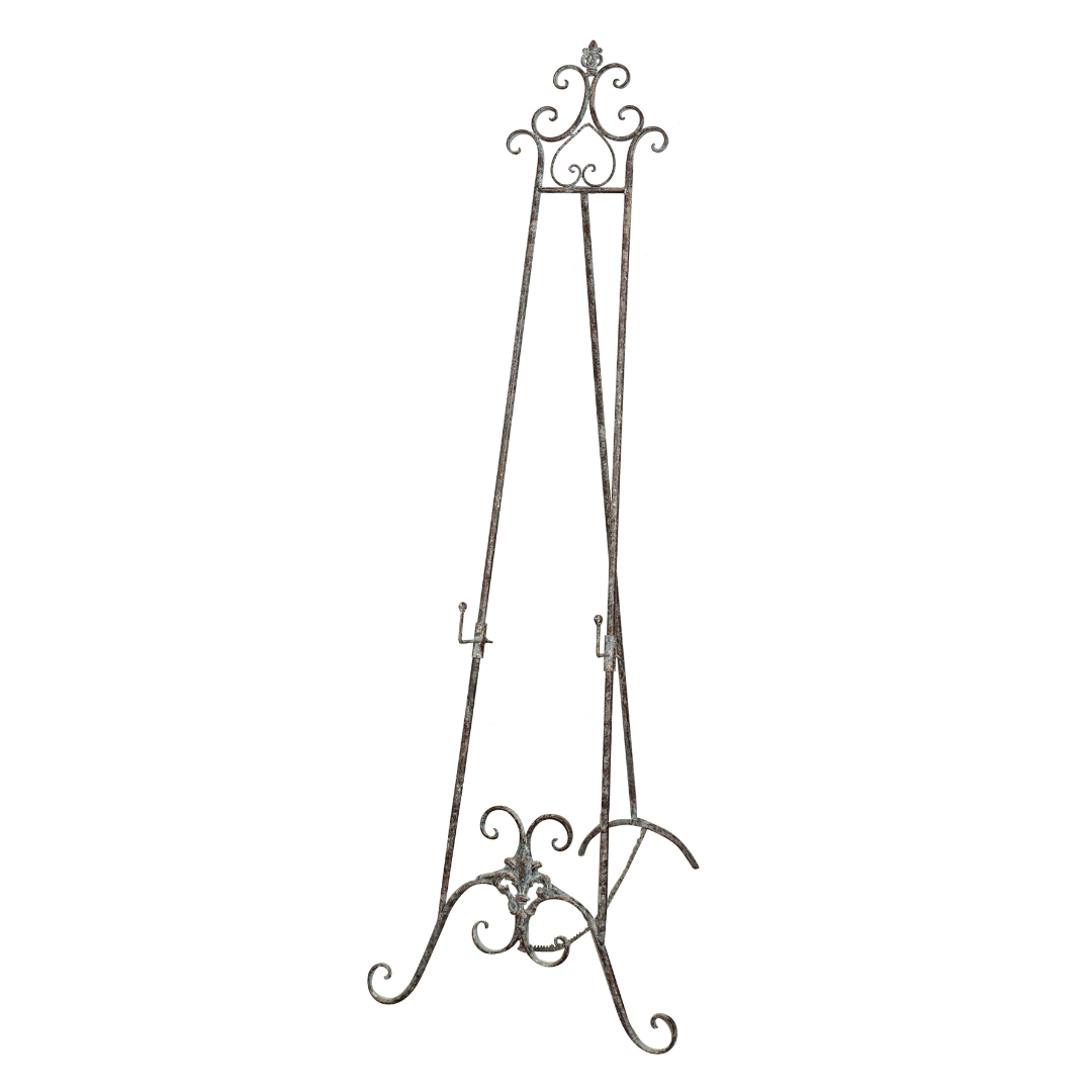 BISCOTTINI Chevalet d'Exposition en Fer Forgé Réglable - Porte-Tableau ...