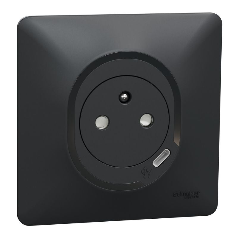 Prise de courant avec USB Ovalis Schneider Electric - Encastrée -16A ...
