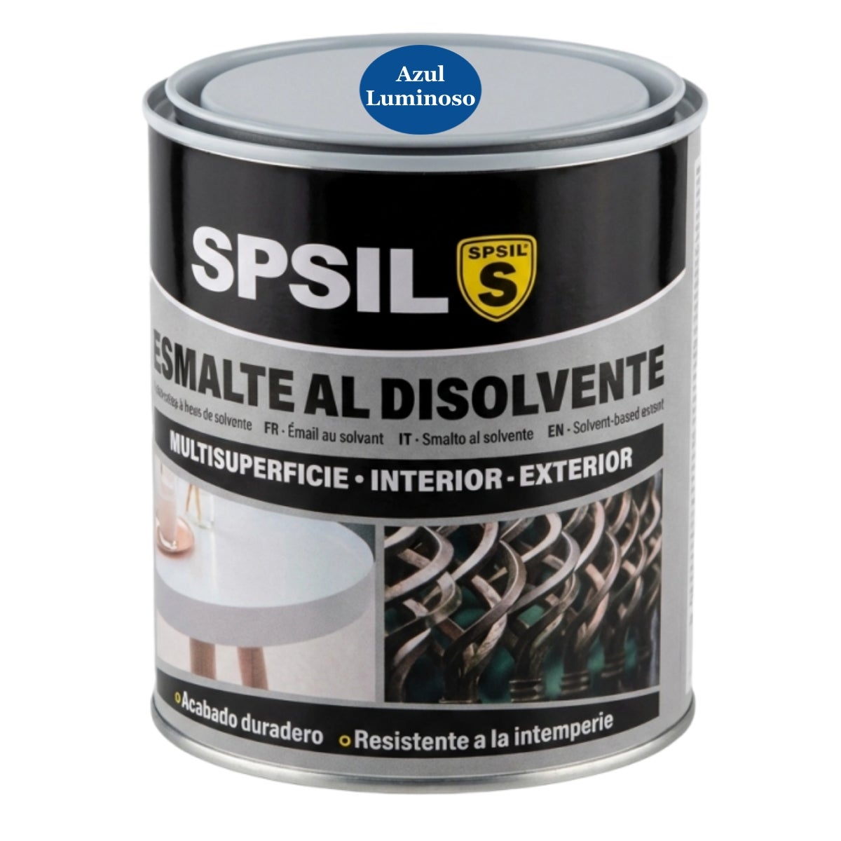 Pintura Esmalte al Disolvente Spsil Color Azul Luminoso Real Brillo ...