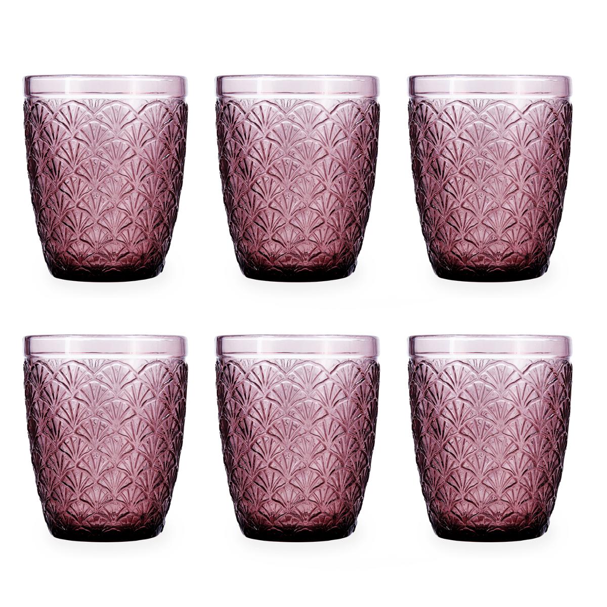 Set 6 Vasos Bajos Vidrio Bidasoa Rose Moon 29cl - Rosa | Leroy Merlin