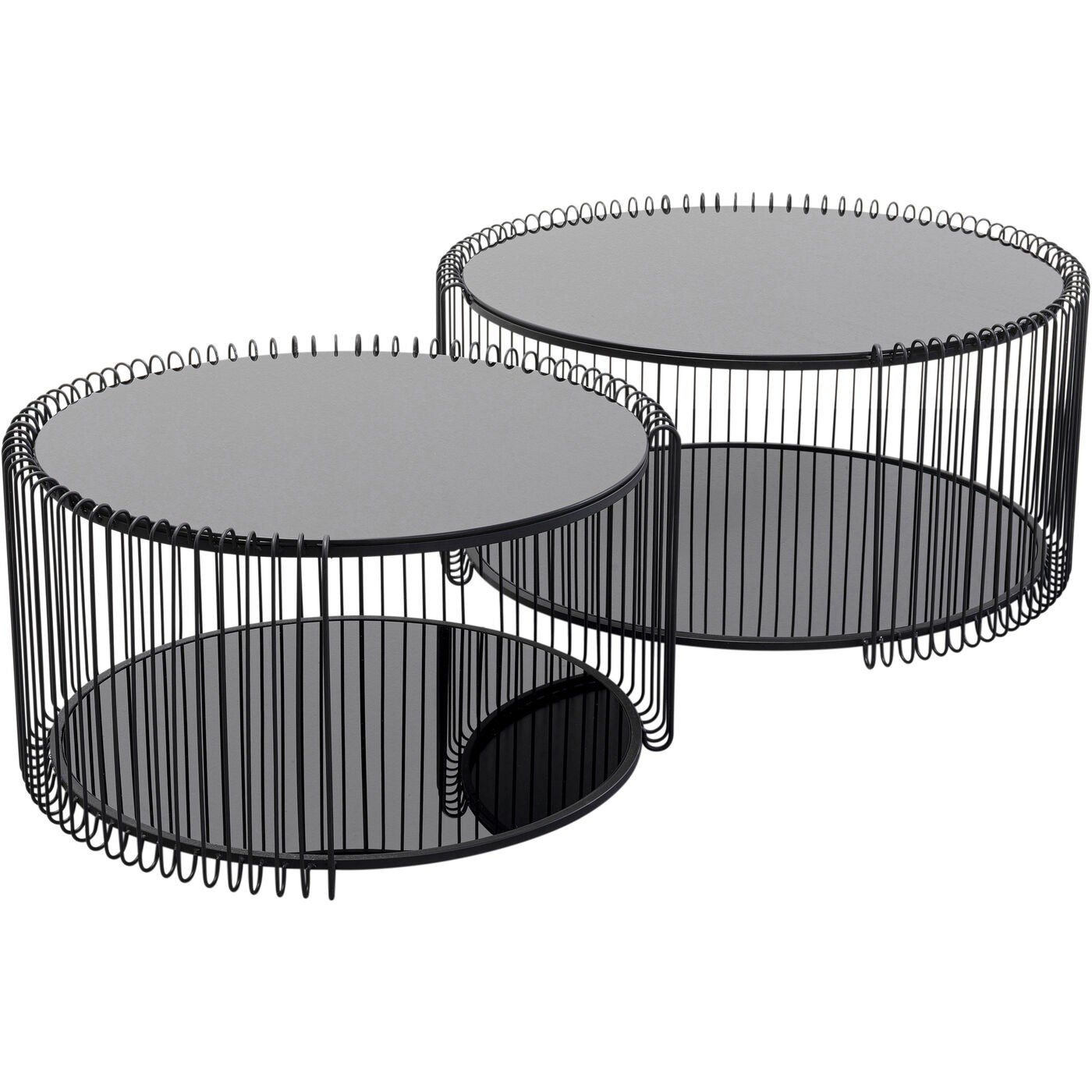 Tables basses Wire Double noires set de 2 Kare Design | Leroy Merlin