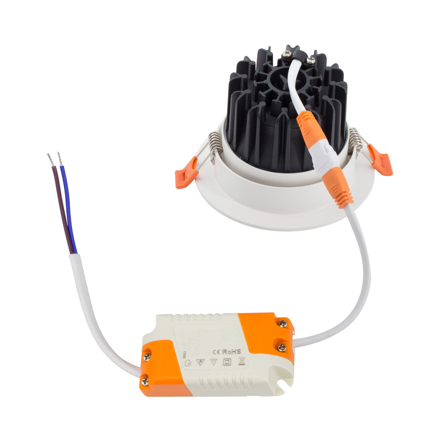 Foco Downlight LED 9W Circular COB CRI90 Corte Ø 90 mm, No Flicker ...