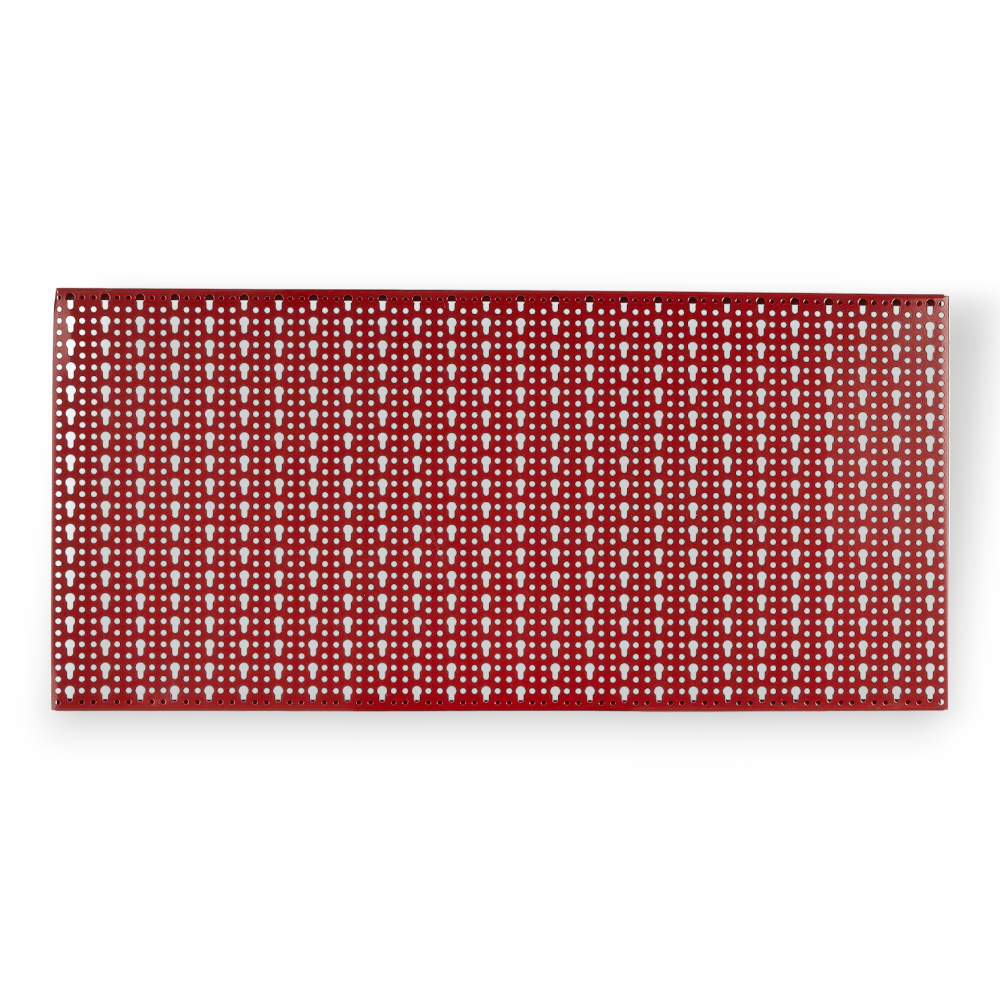 Panel portaherramientas de acero perforado 100x50 cm - Color Rojo ...