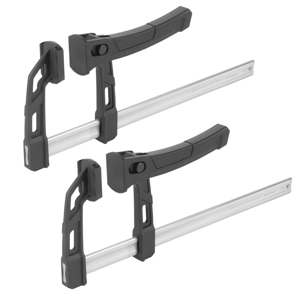 STAHLWERK 2 x serre-joints à levier 80x250 mm serre-joints à serrage ...