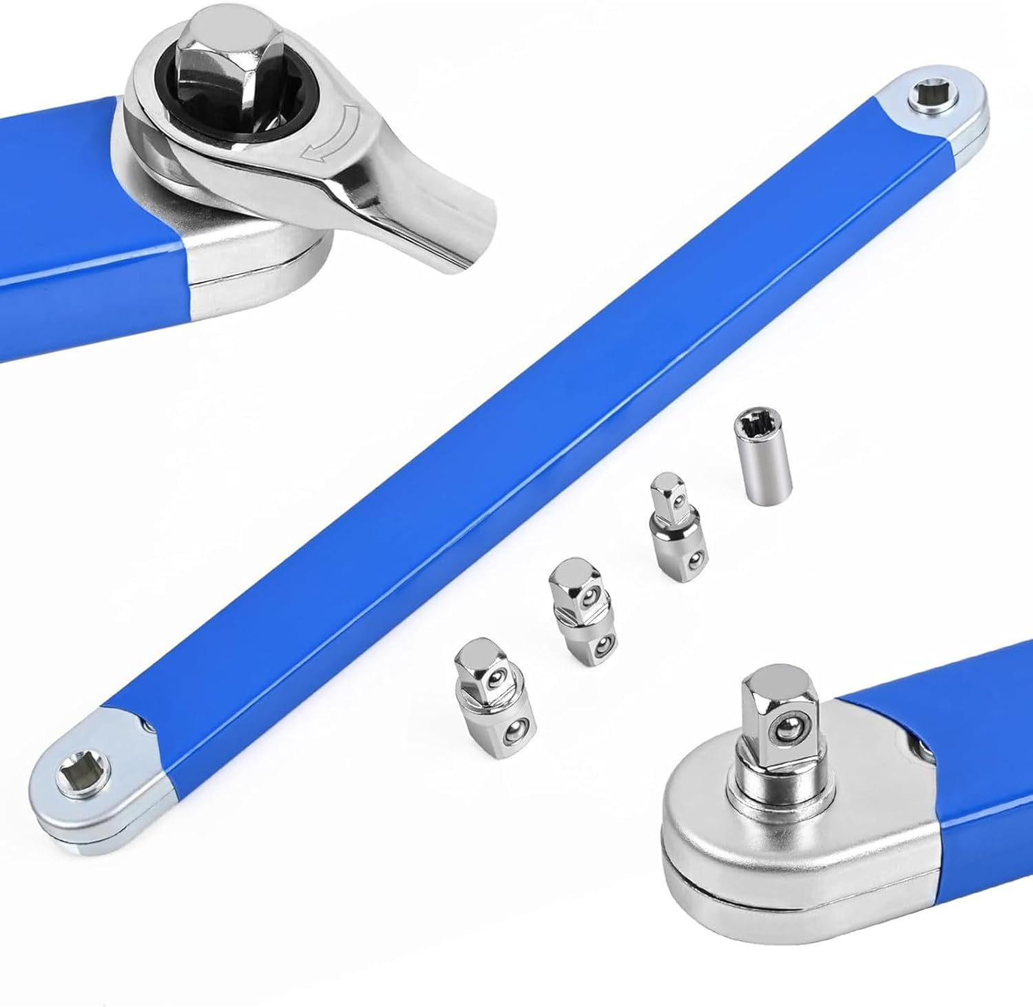 Llave de extensión angular descentrada de 1/2" con adaptador de 1/4" y ...