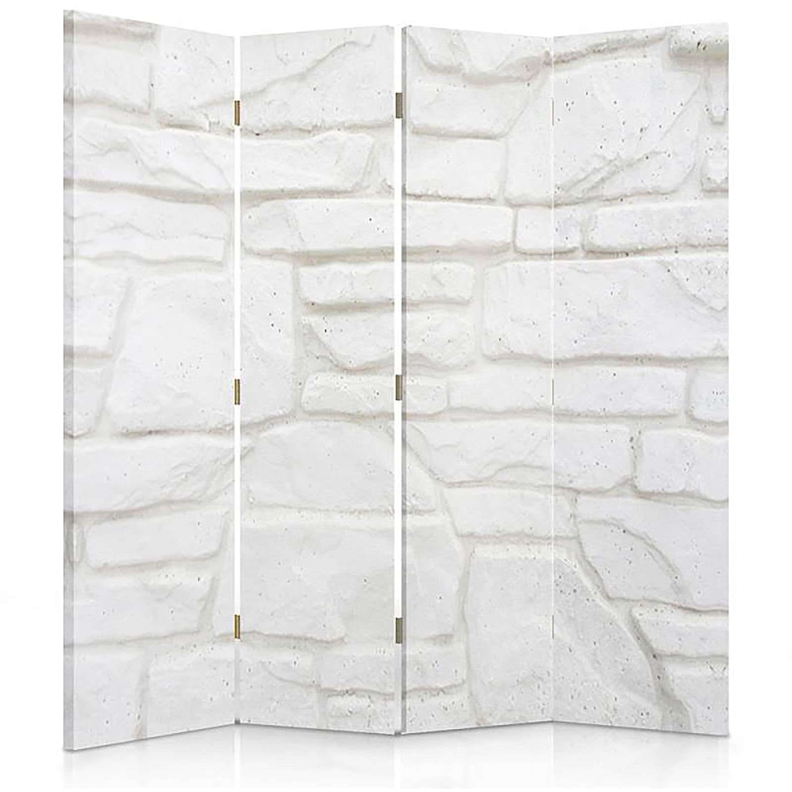 Paravent Design Imitation Grès Mur 4 Panneaux Robuste - 145 x 150 cm ...
