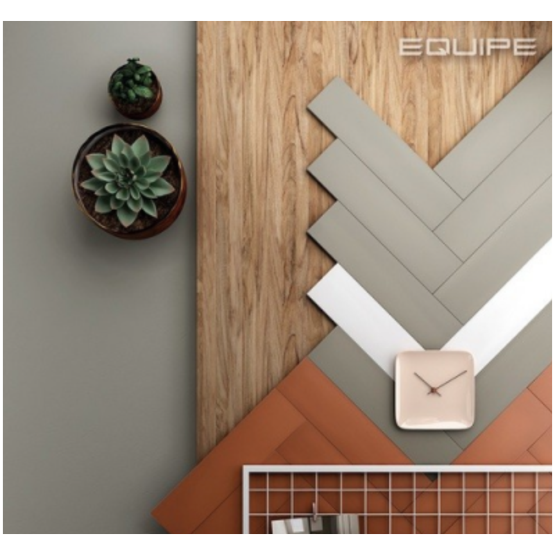 Carrelage sol / mur pose baton rompu chevron uni vert kaki mate ...