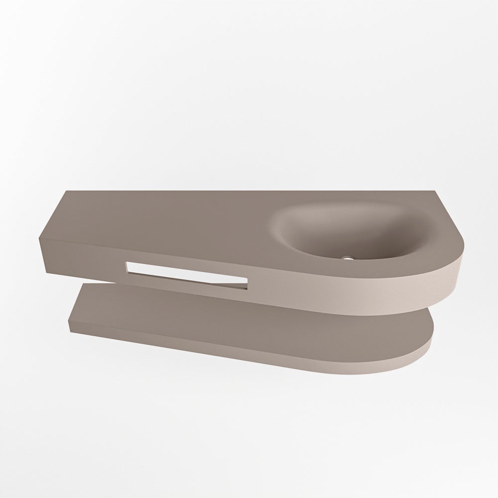 MONDIAZ RIVA 120cm con Lavabo con repisa color Smoke. con Lavabo DULCET ...