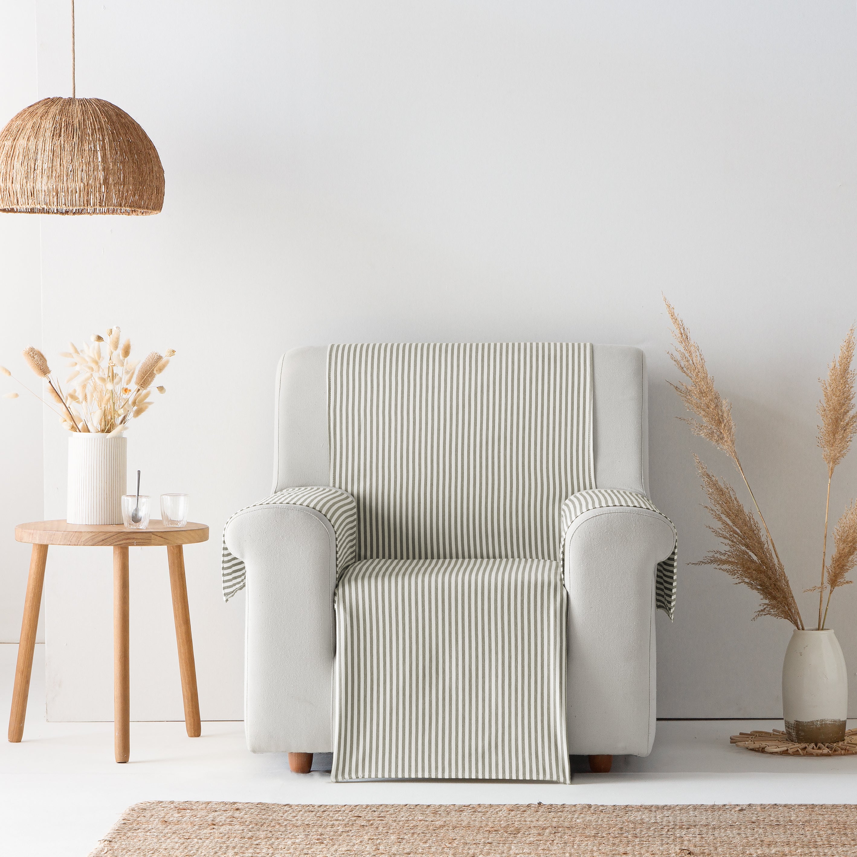 Funda Sillón Reclinable, Funda sillón orejero, Funda sofá 1 Plaza liso ...