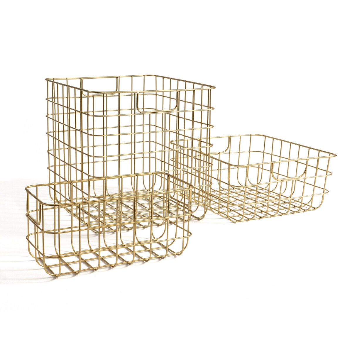 Paniers métal acier filaire, Pikoa - Or - taille unique | Leroy Merlin